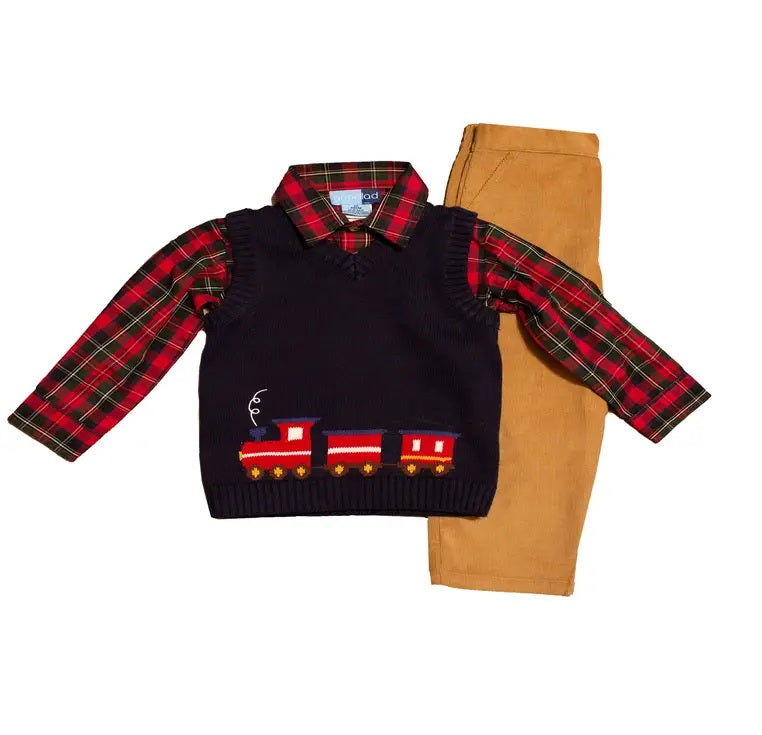Good Lad Boys Navy Train Intarsia Sweater Set – SAM & SAB BABY STORE