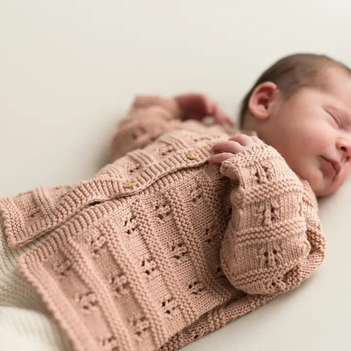 Openwork pink jacket – SAM & SAB BABY STORE